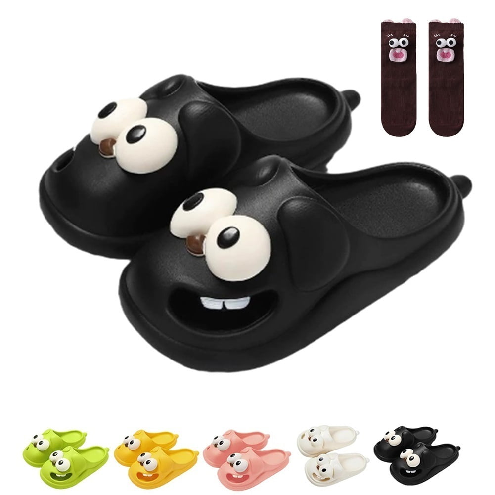 Toe Tongue Slippers, 3D Cute Tongue Kiss Slippers for Couples, Big Eye ...