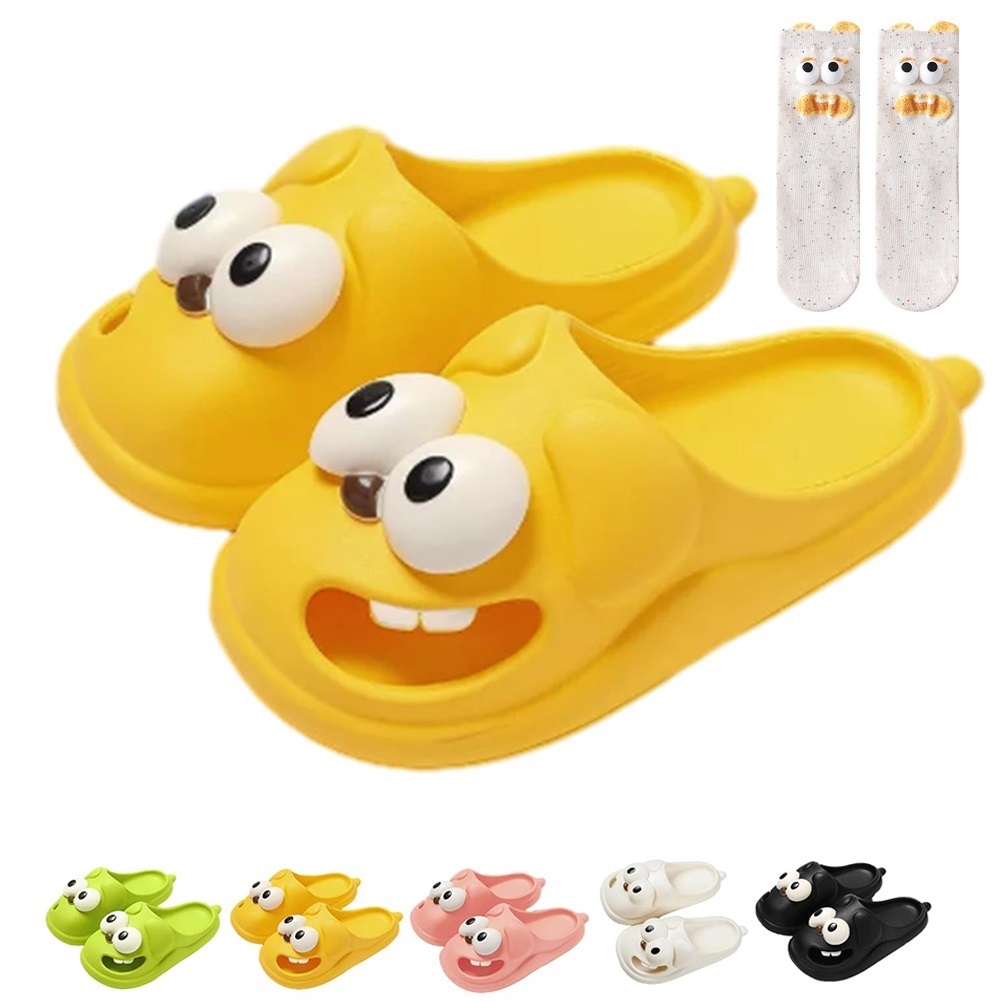Toe Tongue Slippers, 3D Cute Tongue Kiss Slippers for Couples, Big Eye ...