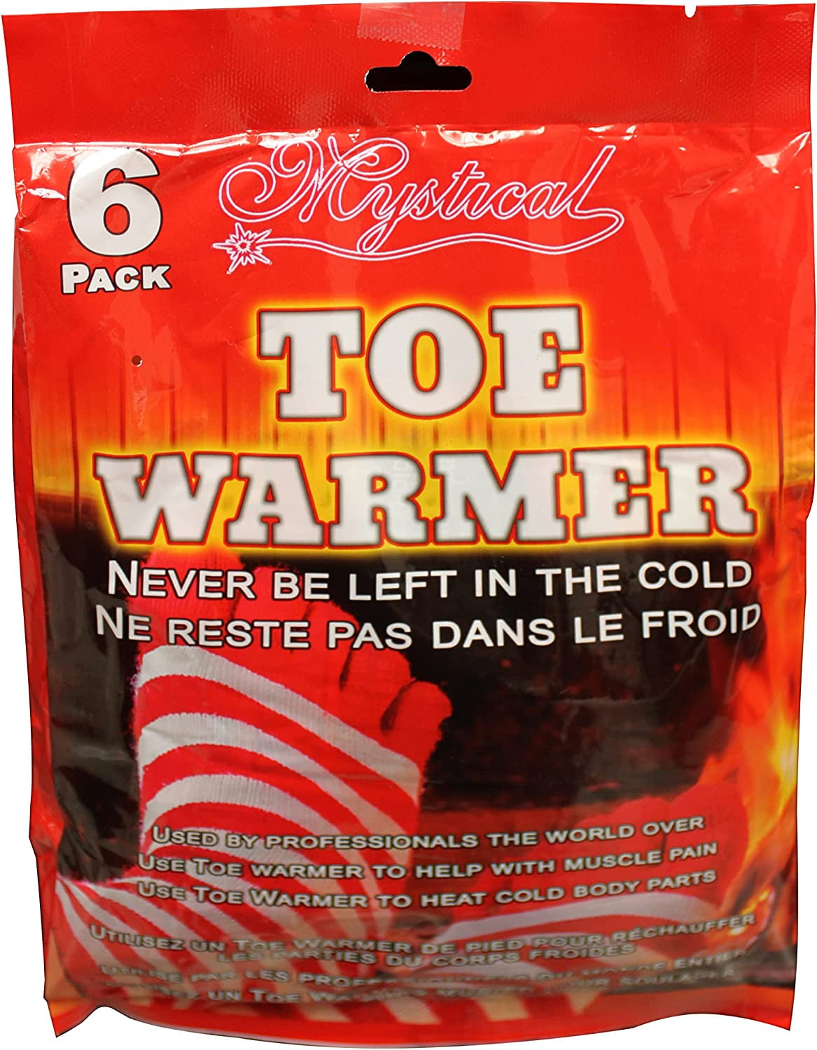 Toe Warmers Adhesive on Socks Warm Heat Packets | (2 Packs) | Bag of 6 ...