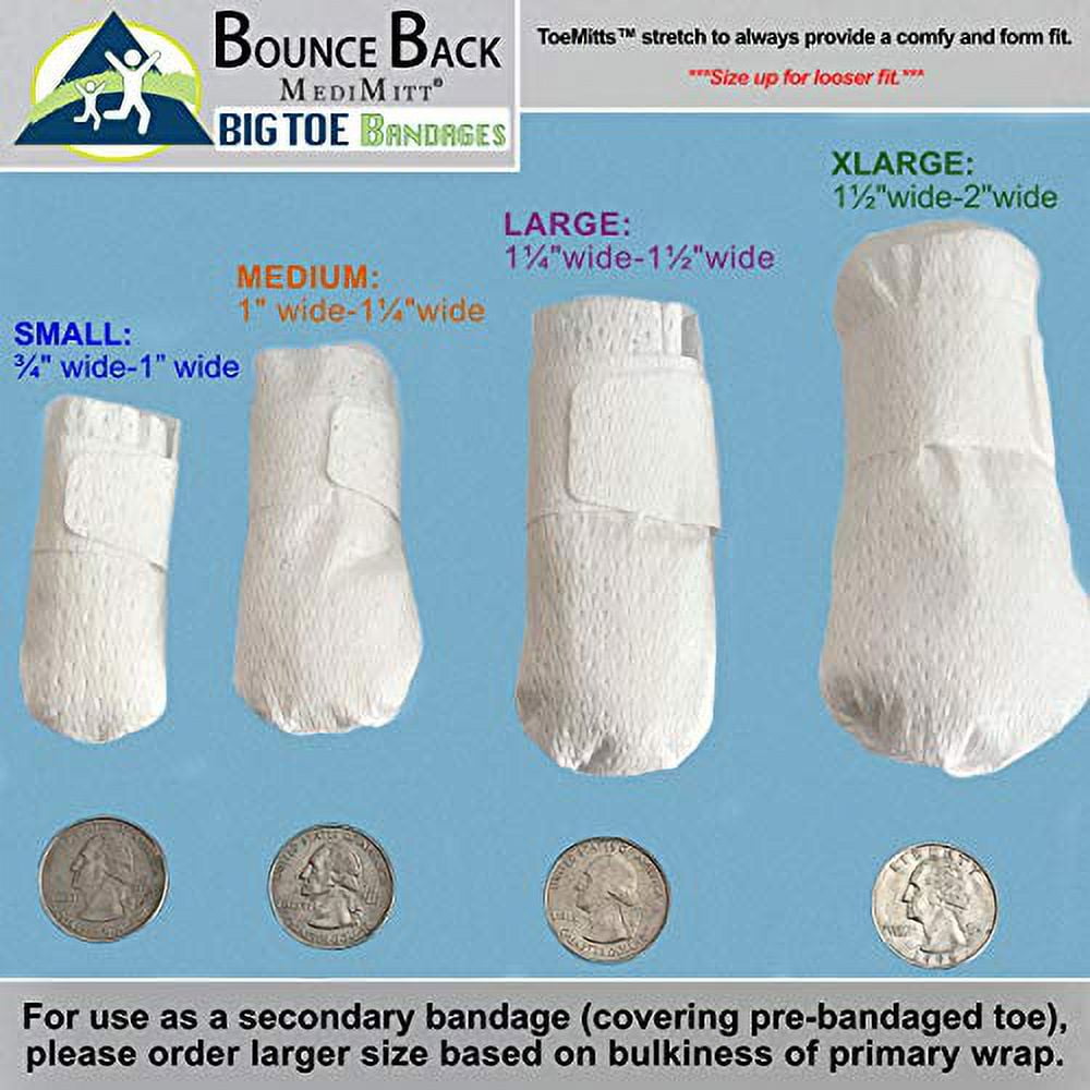 ToeMitt Big Toe Bandages Non-Adhesive (Full Coverage Big Toe Bandage ...
