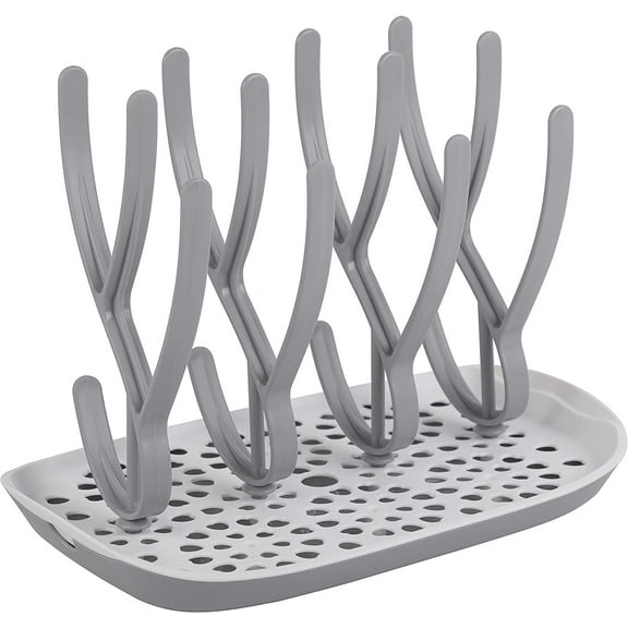 TOUMENY Baby Bottle Drying Rack, Hygienic Organizer with Removable Drip ...