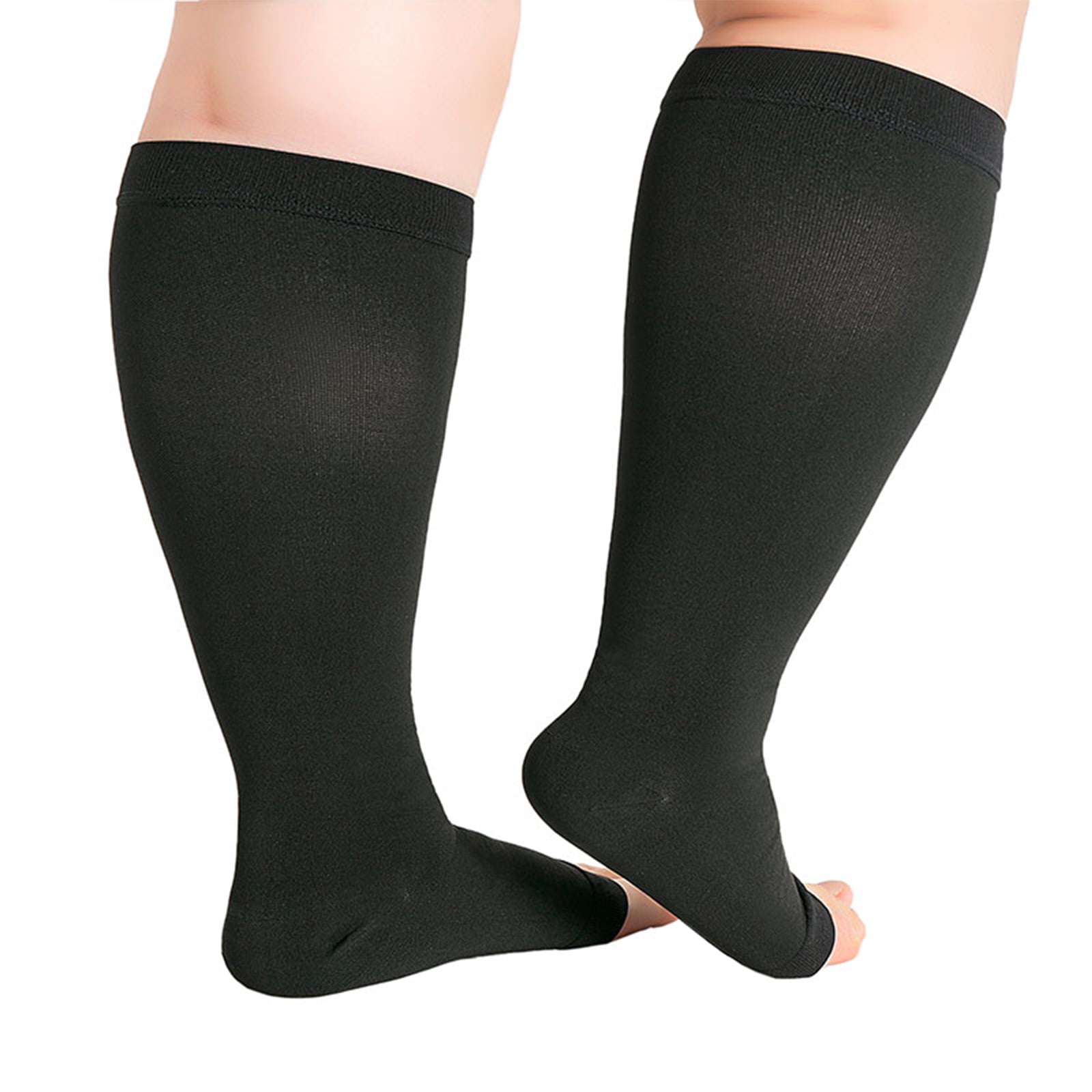 Toeless Plus Size Compression Socks Extra Wide Calf - Up to 7XL | 20-30 ...