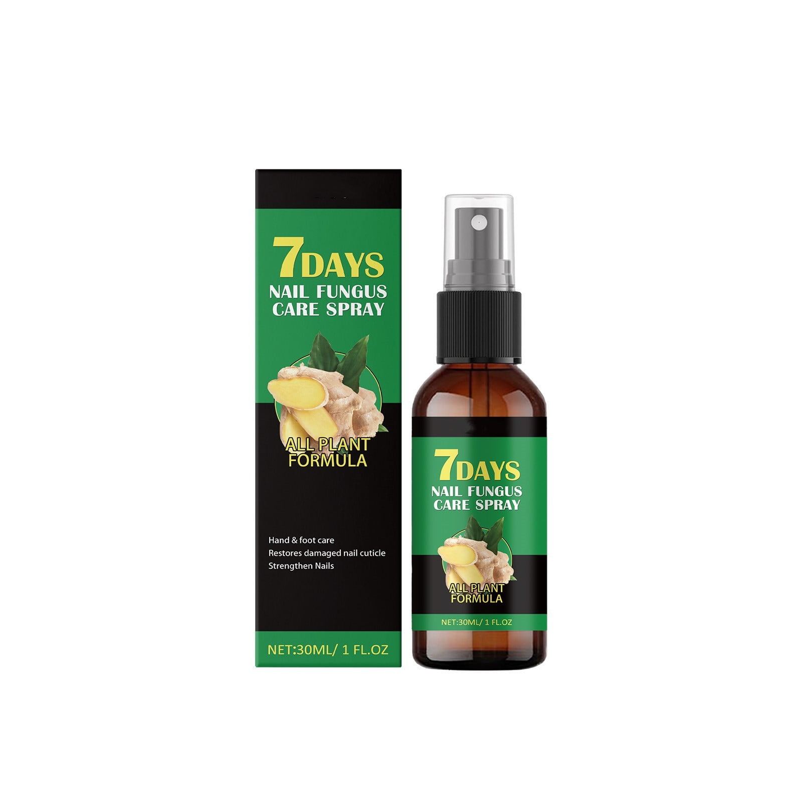 Toenail Care Oil Ginger Nail Fungus Treatment Growth Serum 7 Days - Walmart.com