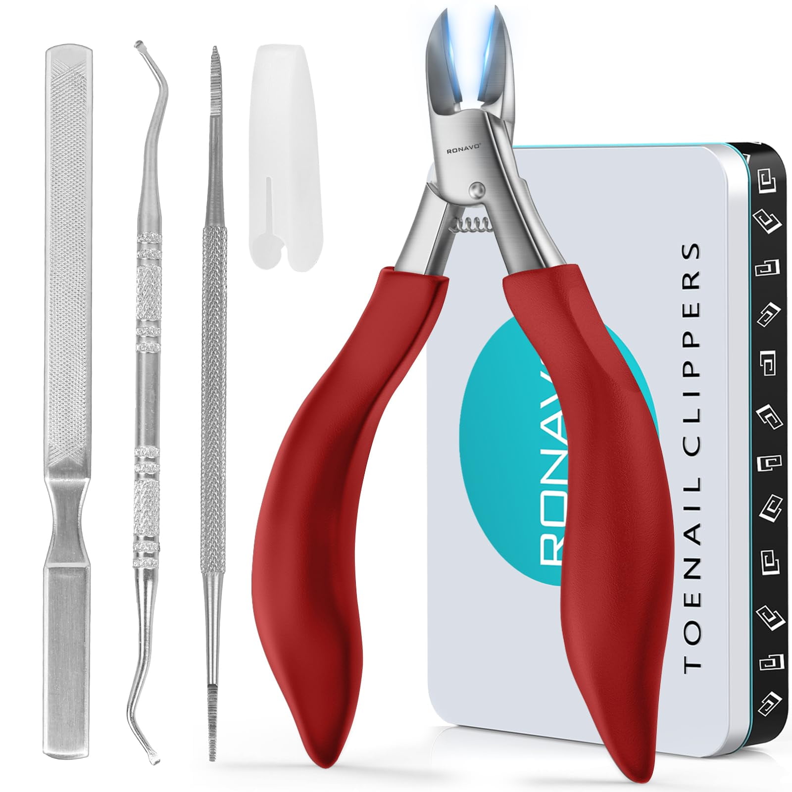 Toenail Clippers for Ingrown & Thick Toenails - Heavy Duty Toe Nail ...