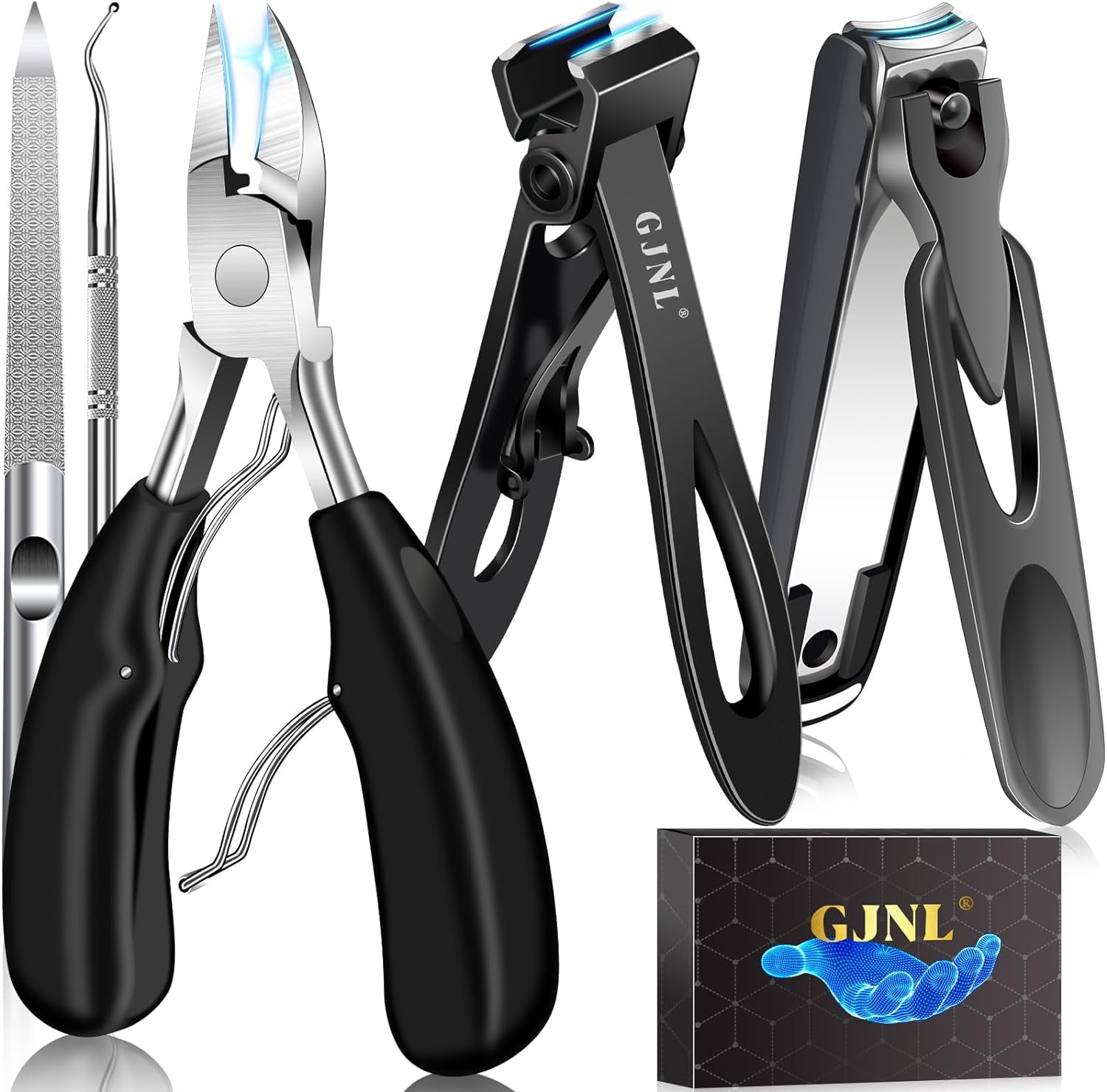 Toenail Clippers for Seniors Thick Nails - 17mm Wide Jaw Nail Clippers ...