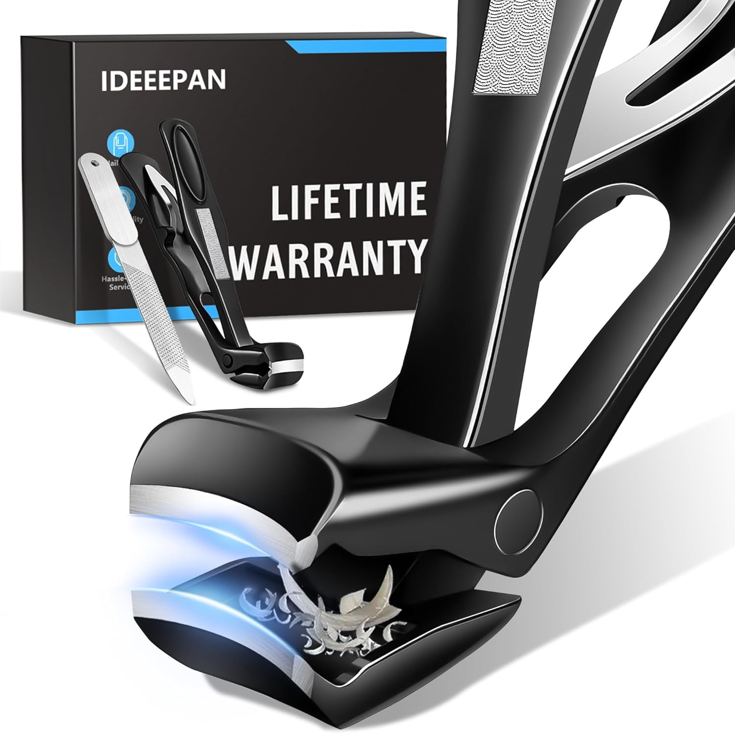 Toenail Clippers for Seniors Thick Toenails - Angled Head Ergonomic Toe ...