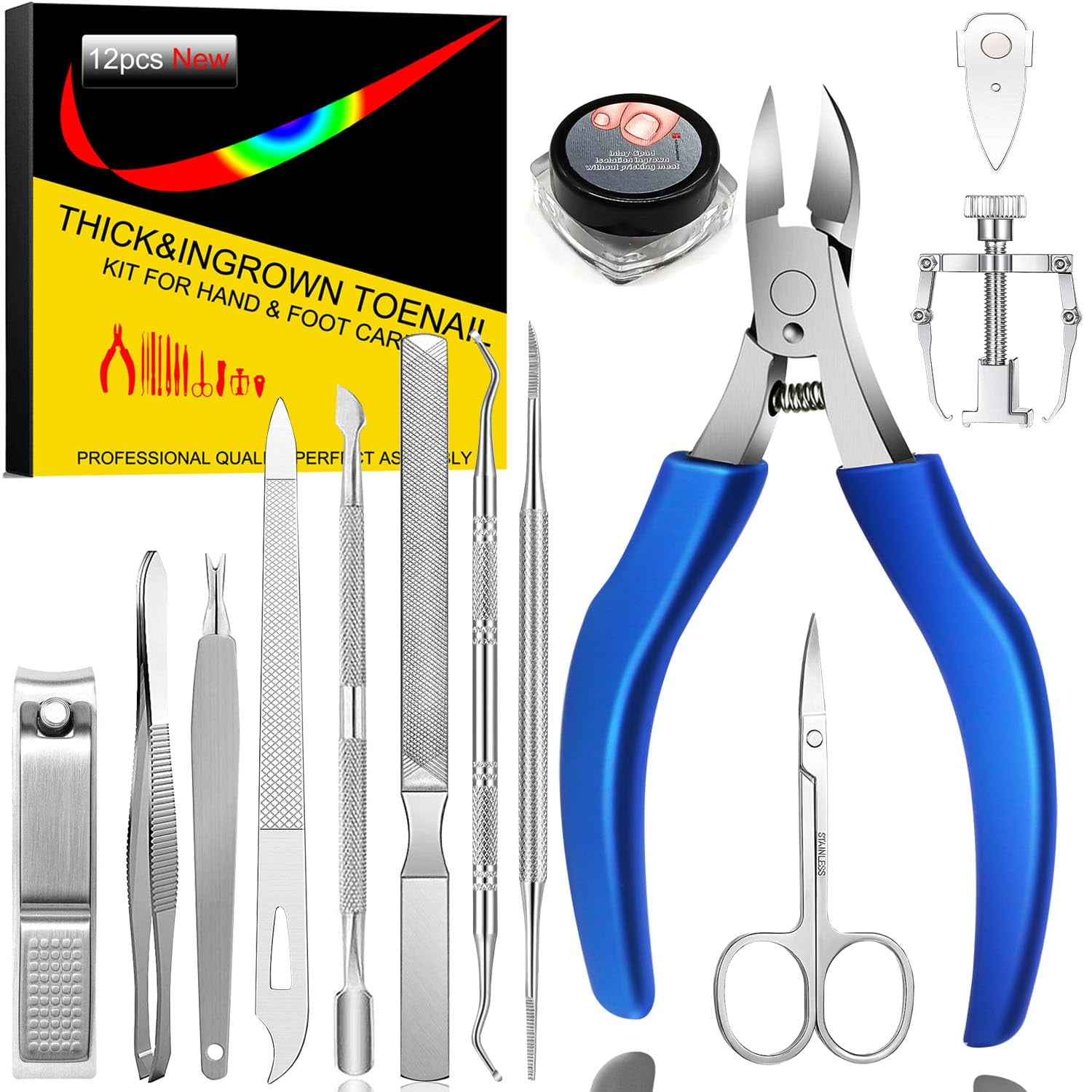 Toenail Clippers for Seniors Thick Toenails,Ingrown Toenail removal kit ...