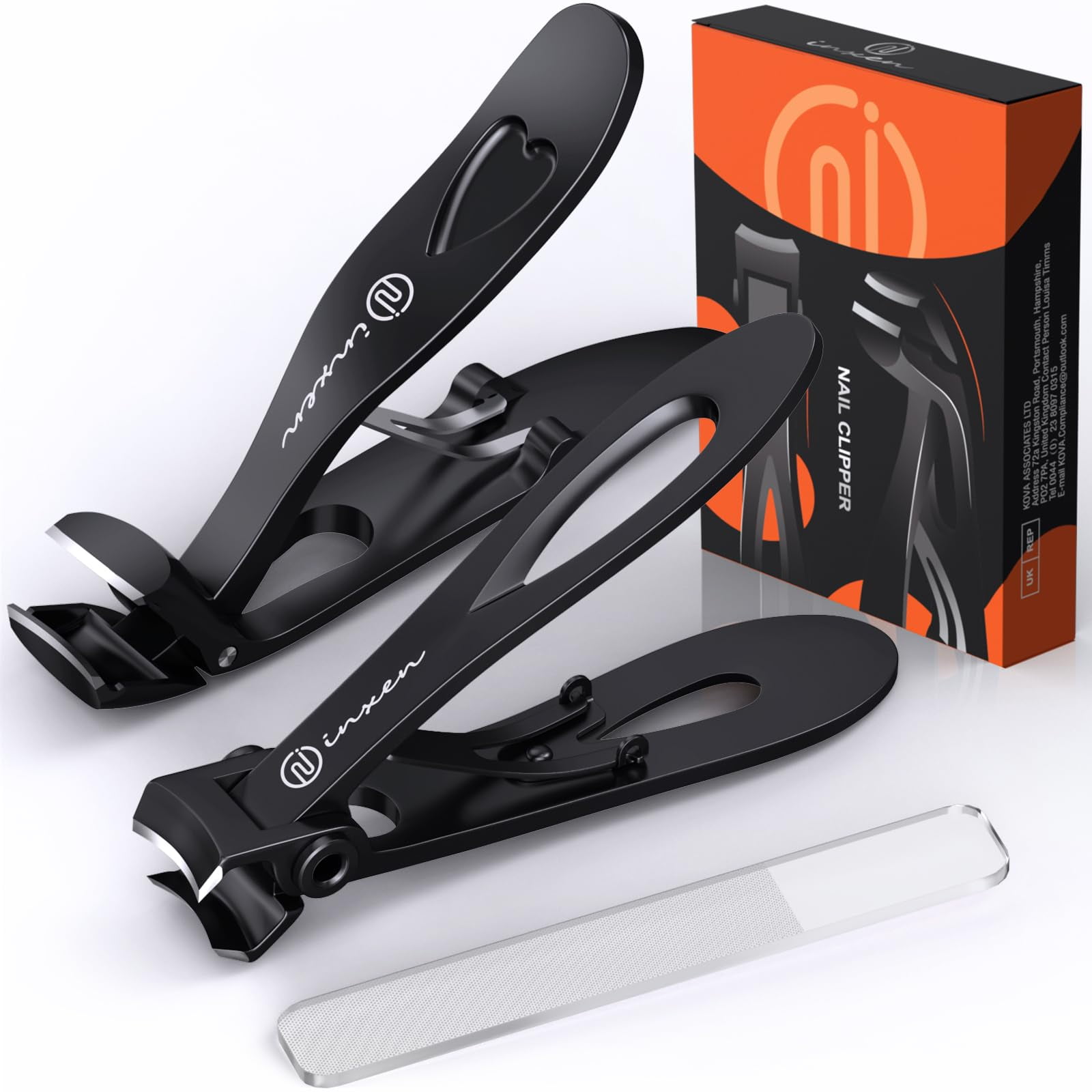 Toenail Clippers for Thick Nails for Seniors| INXEN 3-Pack Ergonomic ...