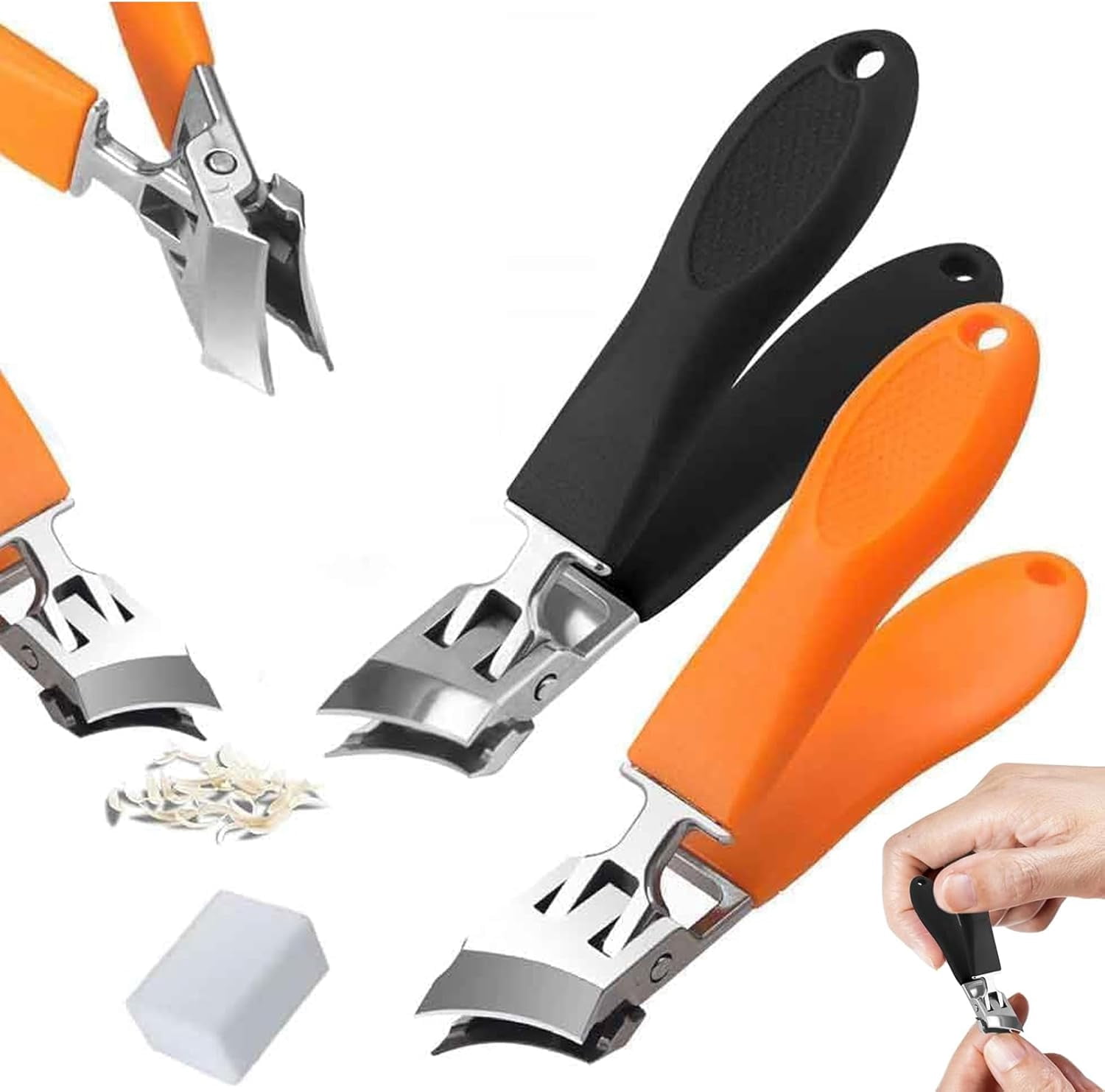 Toenail Clippers for Thick Toenails,Heavy Duty Curved Nail Clipper with ...