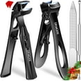 Toenail Clippers for Thick Toenails Seniors, Angled Head Long Handled ...