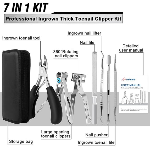 Toenail Clippers for Seniors Thick Toenails, Heavy Duty Toe Nail Clippers Adult Thick Nails Long ...