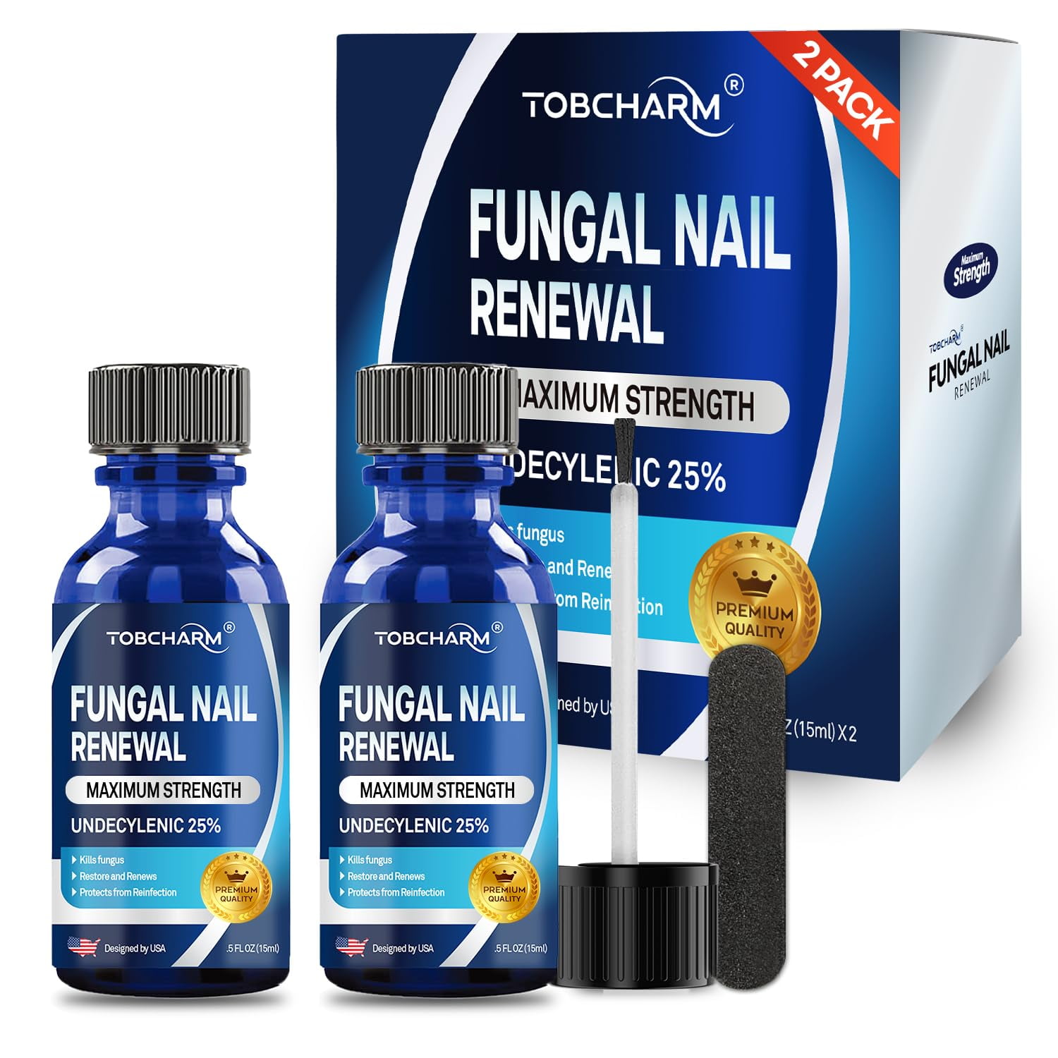 Toenail Fungus Treatment Extra STF9 Strength with 25% Undecylenic Tree ...