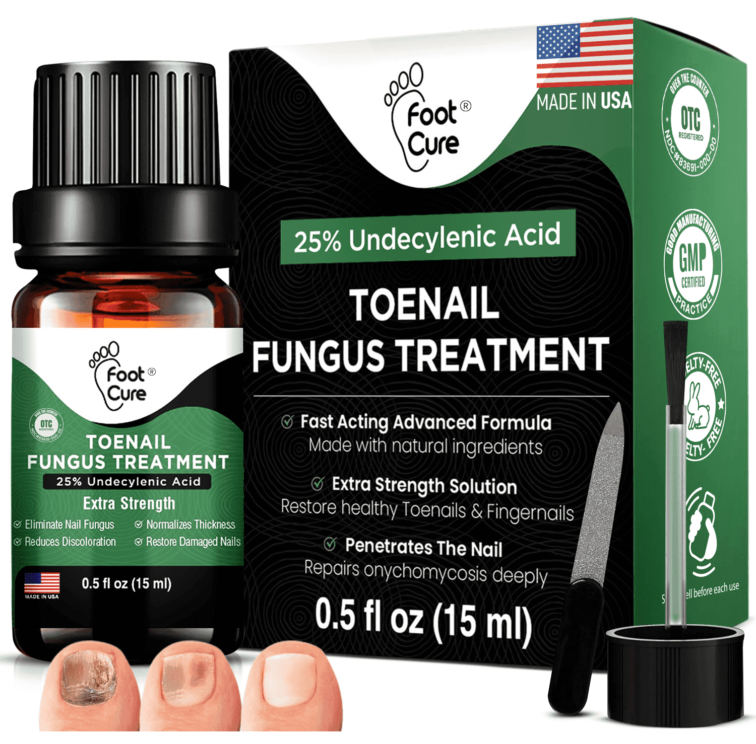 Foot Cure Toenail Fungus Treatment, Natural Tea Tree and Oregano ...