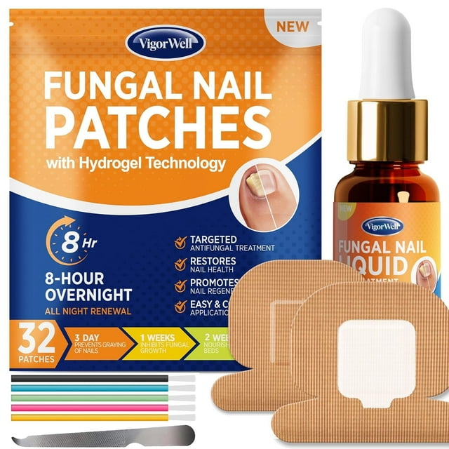 VIGORWELL Extra Strength Toenail Fungus Kit - Nighttime Nail Patches ...
