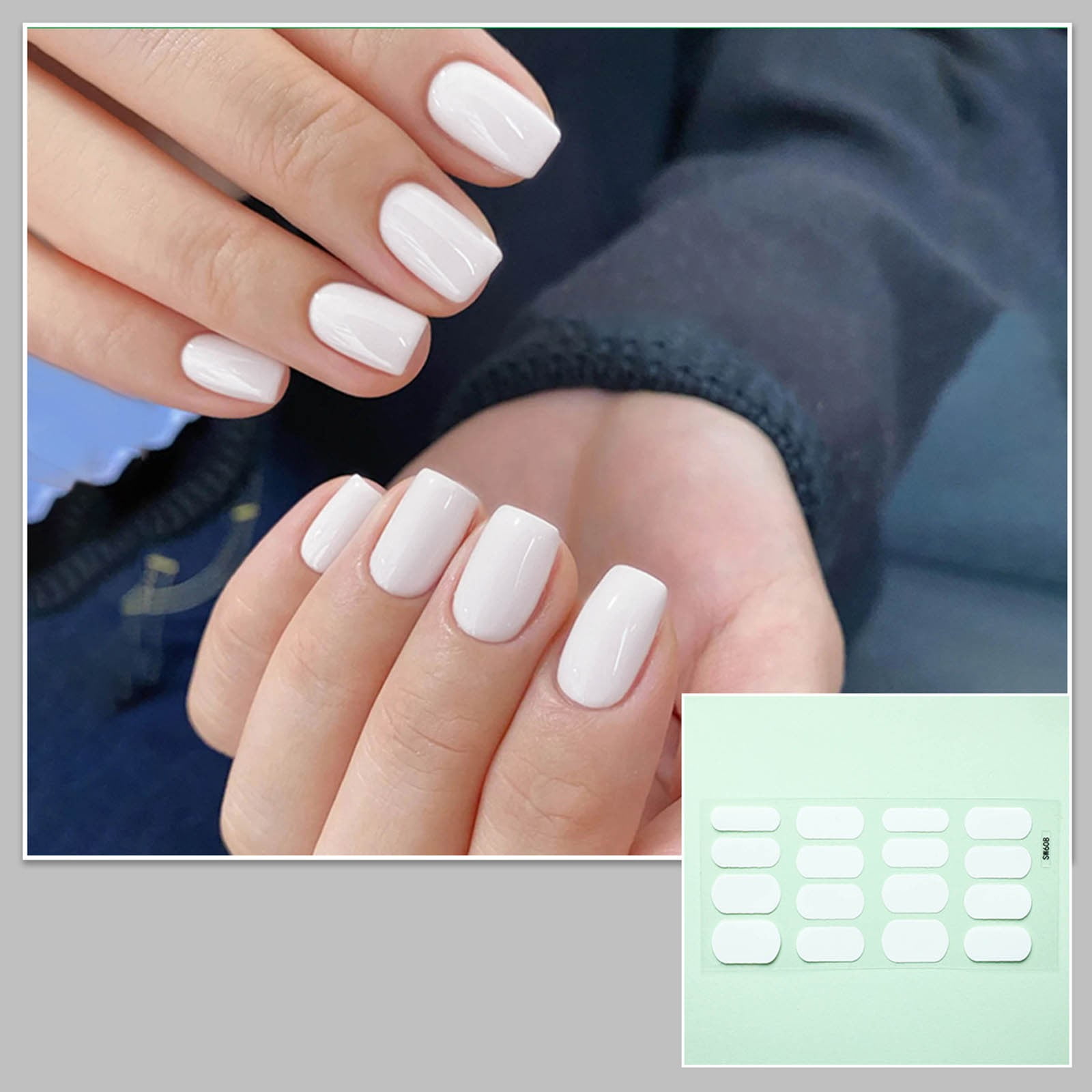 Toenail Press on Nails Wrap Strips for Molding Edges Nail Decals Trendy ...