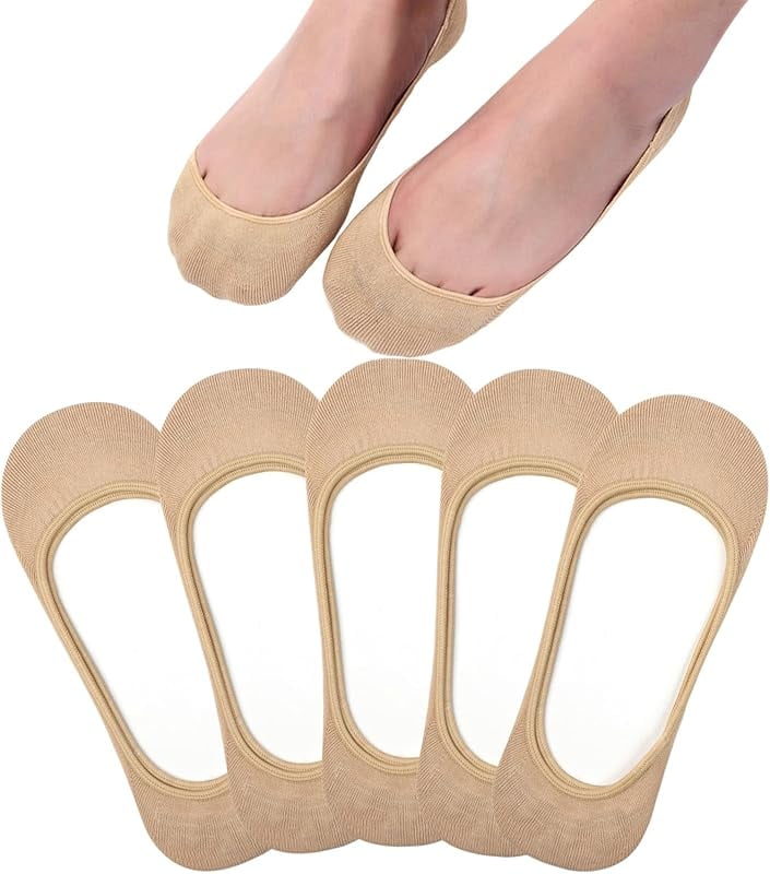 Toes Home No Show Socks Womens, Ultra Low Cut Liners Non Slip Footies ...