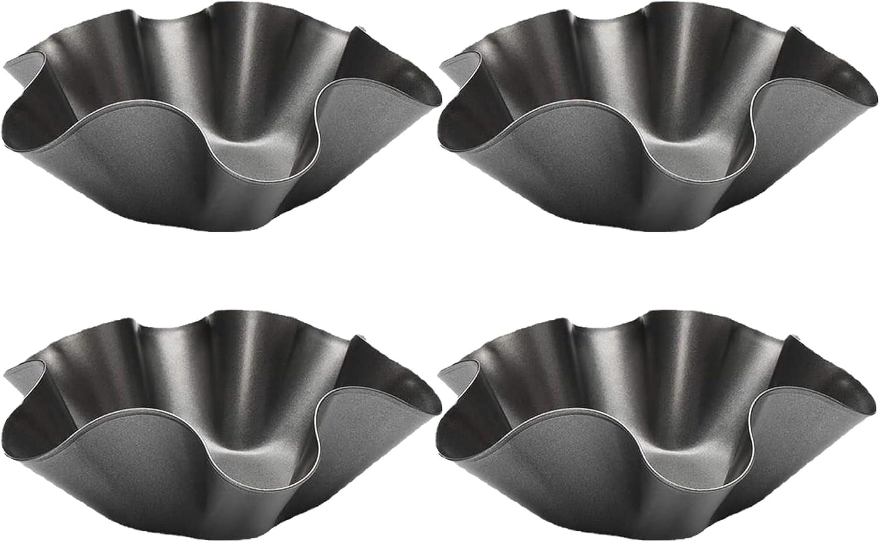 Toetillas Bowl Maker for Baking: 4Pcs Nonstick Carbon Steel Taco Bowl ...