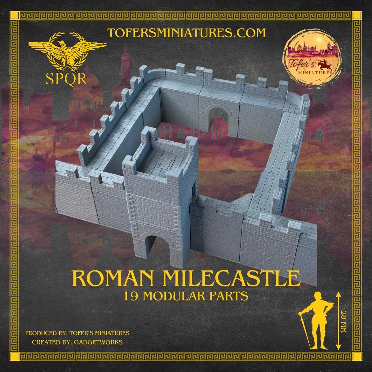 Tofer's Miniatures Roman Milecastle/Fort - End of Empire Modular Castle ...