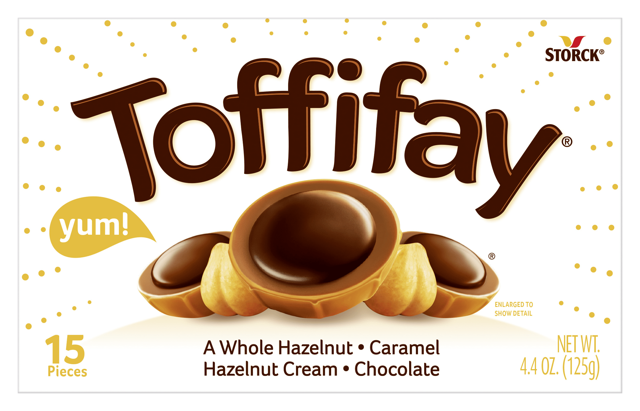 Toffifay Hazelnut Caramel Chocolate Candy, 15 Piece Box, 4.4 oz ...