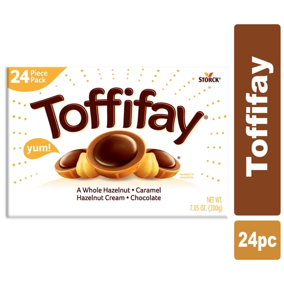 Toffifay Filled Hazelnut Chocolate Caramel Candy Box, 24 Pieces ...