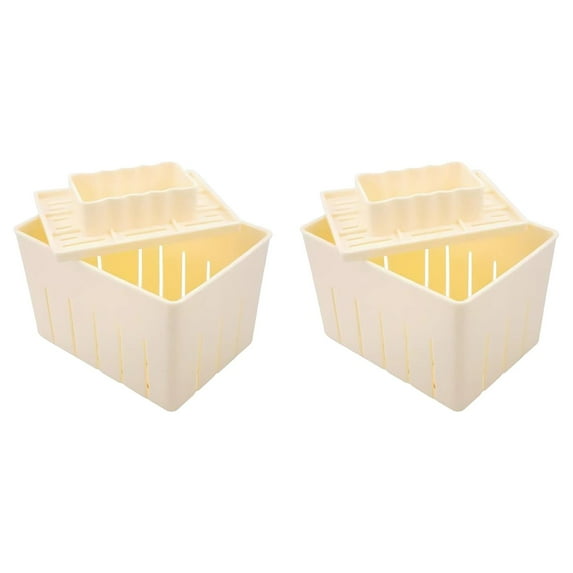 Tofu Press Mold Kit (2PCS), Food-Grade DIY Tofu Maker with Cheese Cloth ...