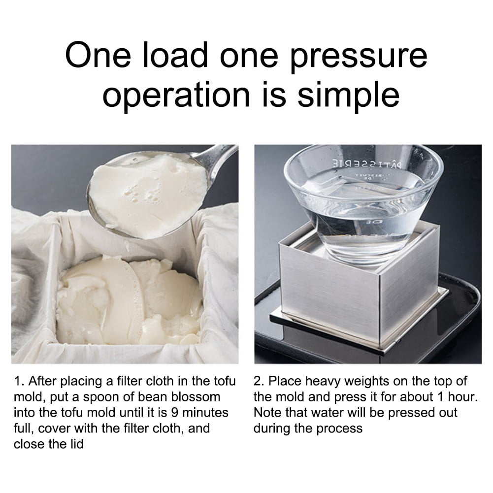Tofu Press Molds Making Maker Cheese Metal Mould Mold Kit Curd Box ...