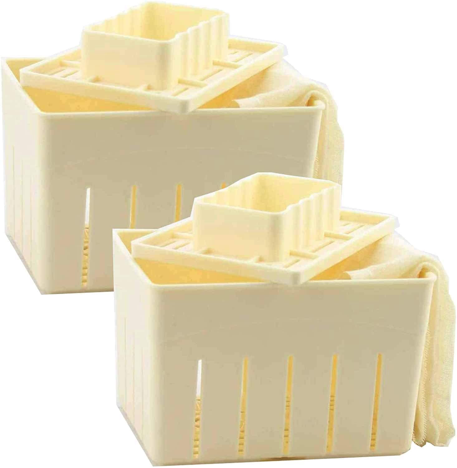 Tofu Press Mould (2PCS) Food Grade Plastic DIY Homemade Tofu Maker ...