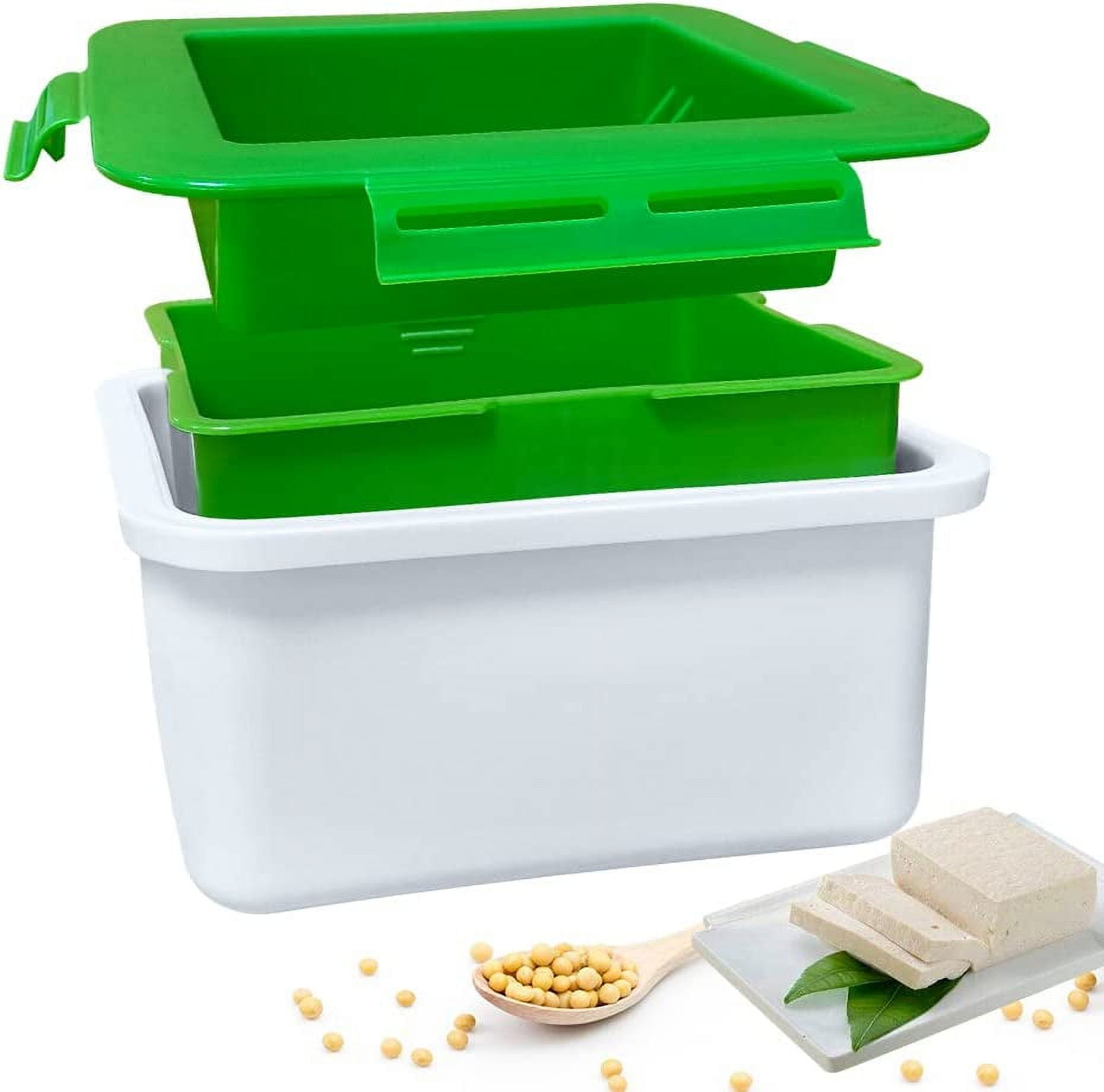 ZHENYEMEI Tofu Press with Water-Collecting Tray Green Food Grade PP ...