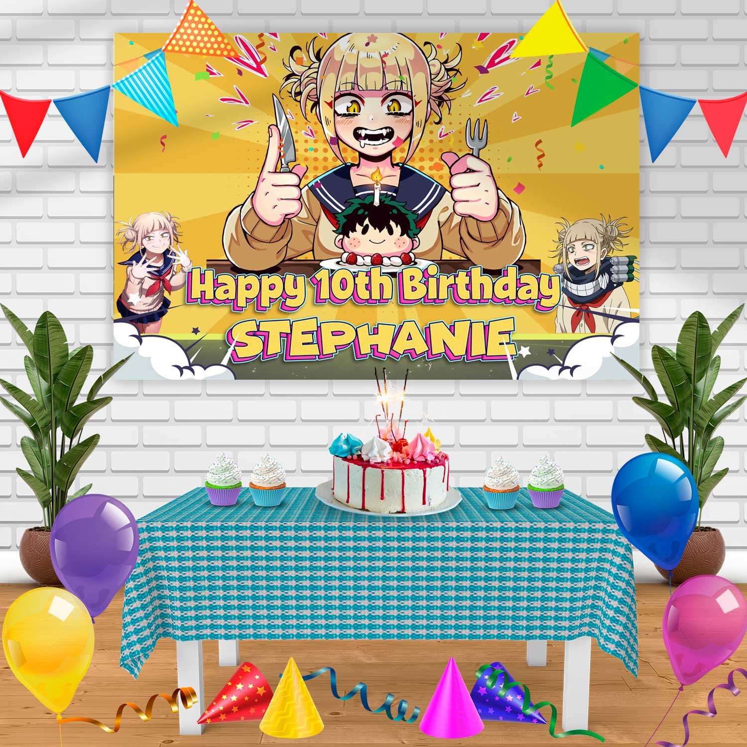 Toga Himiko My Hero Academia Birthday Banner Personalized Party ...