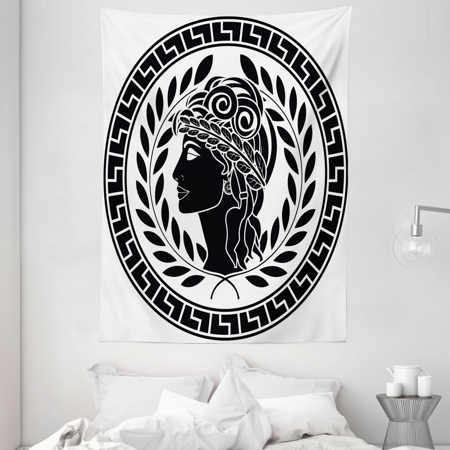 Toga Party Tapestry, Roman Antique Beauty Muse Portrait Patrician Woman ...