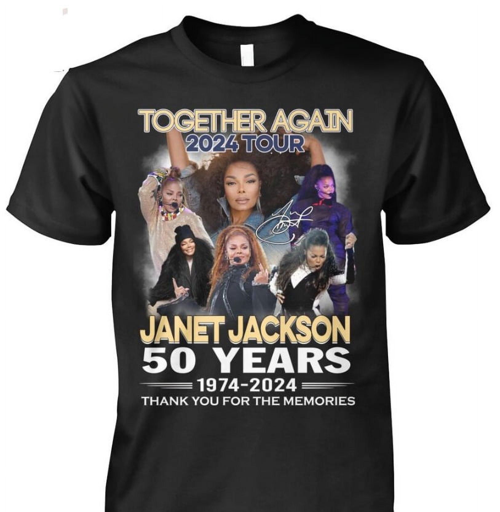 Together Again Janet Jackson 50 Years T-Shirt 1974-2024 Thank You For ...