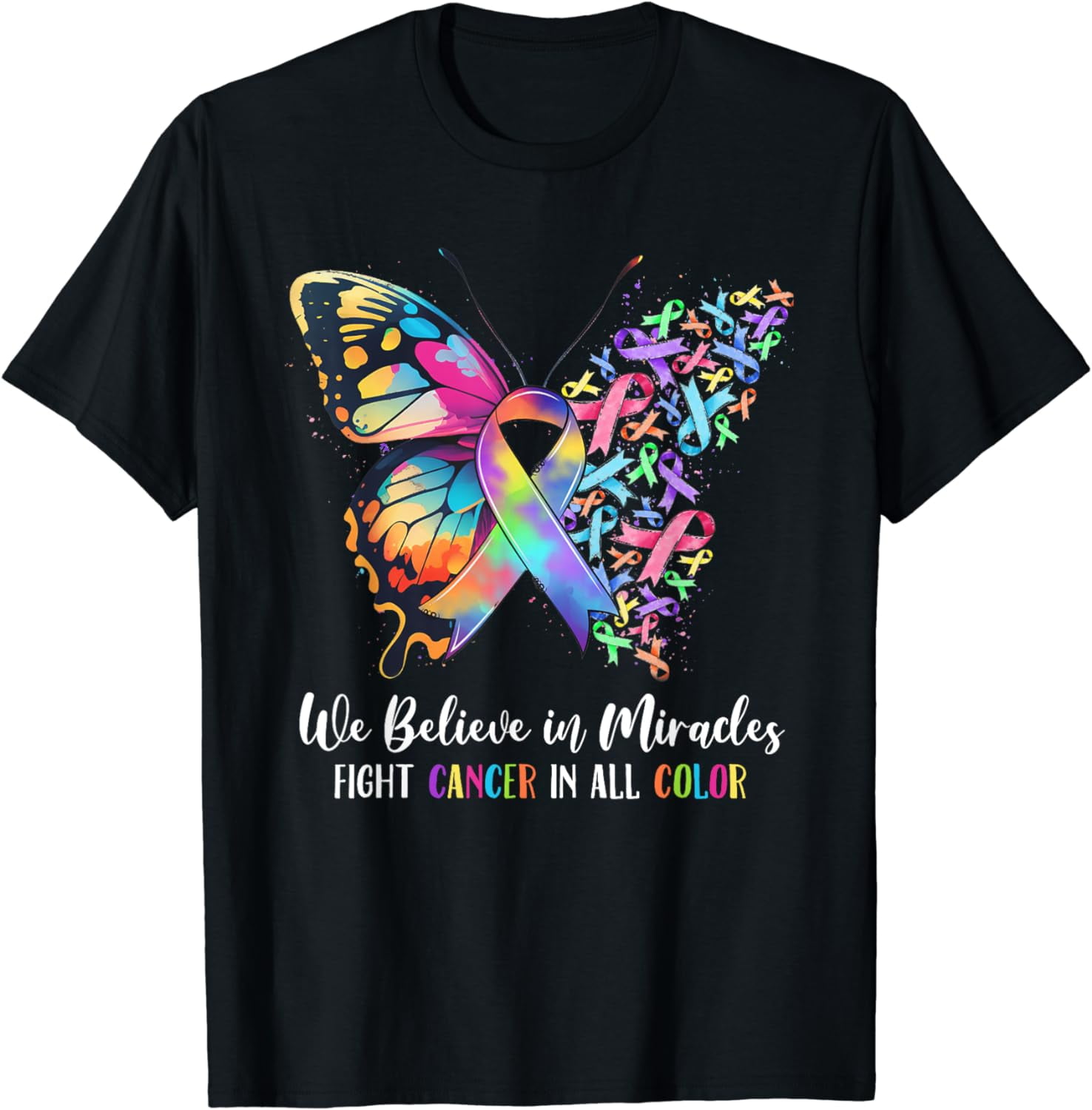 Together Believe in Miracles Fight Cancer in All Color T-Shirt ...