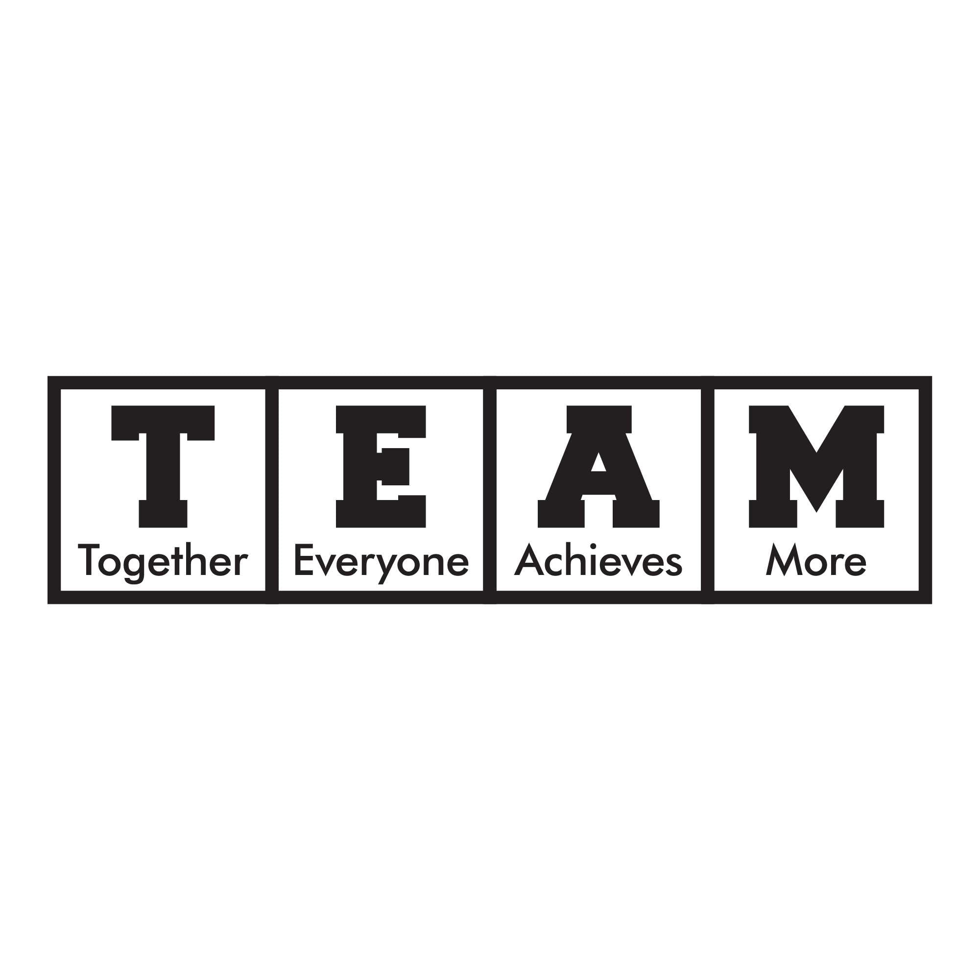 Together Everyone Achieves More Inspirational Team Work Office Quote ...