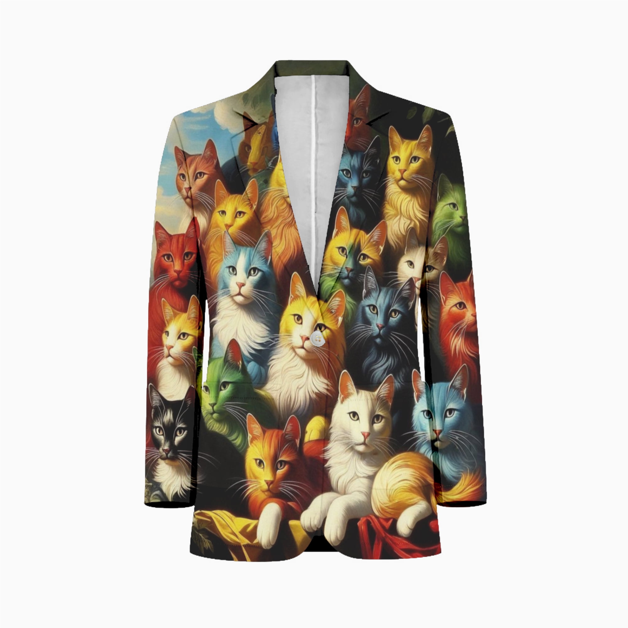 Together-Fantasy Cats Mens Suits Shawl Collar Slim Fit Suit Mens Groom ...