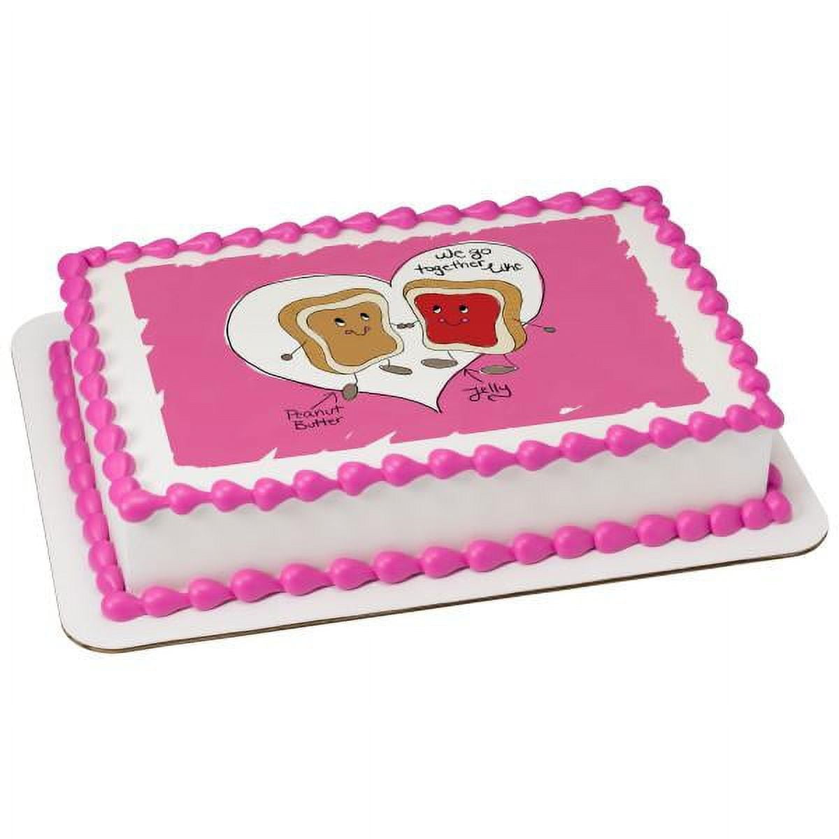 Together Like PBandJ Edible Cake Topper Image - Walmart.com