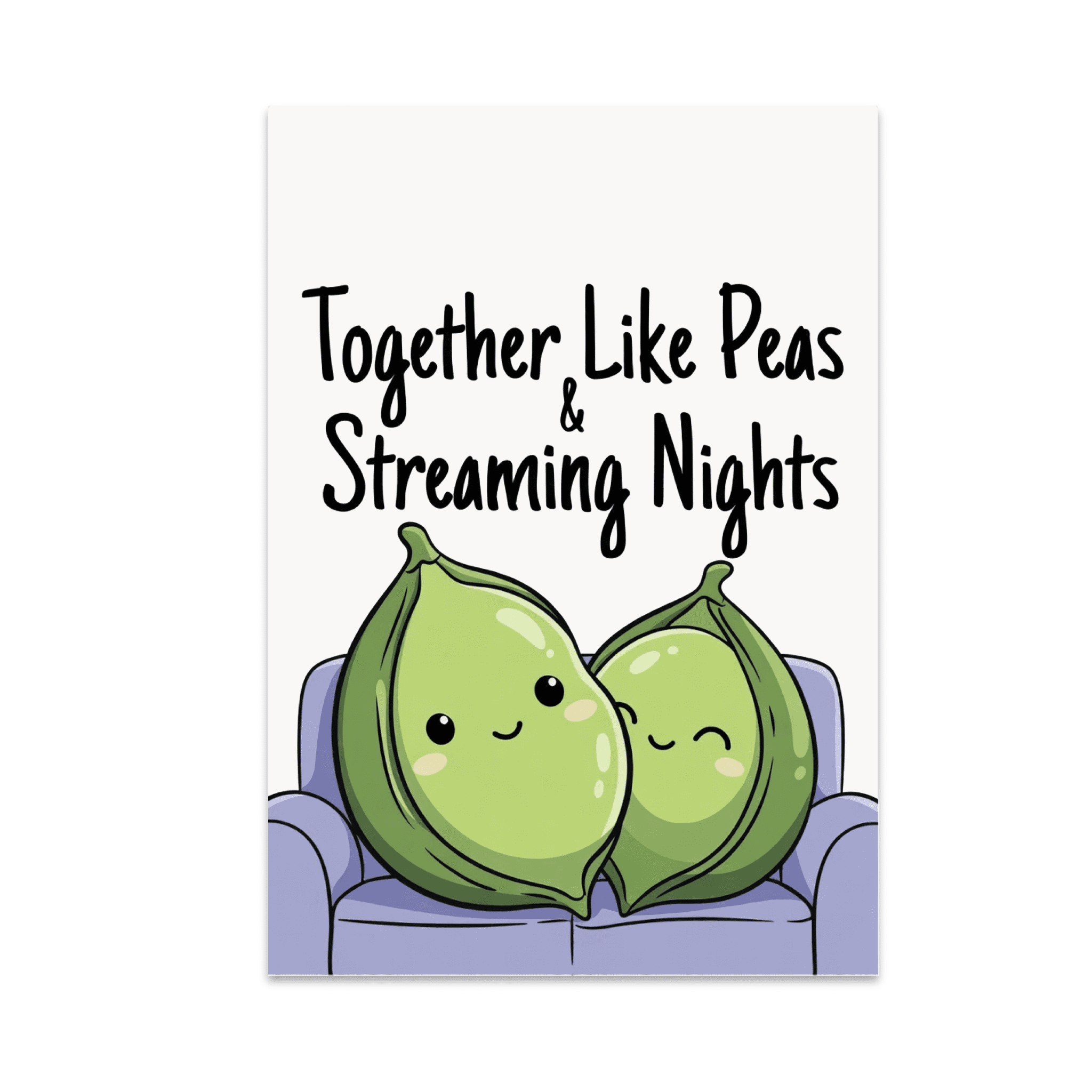 Together Like Peas and Streaming Nights - Cartoon Peas Decor - 13x19 ...