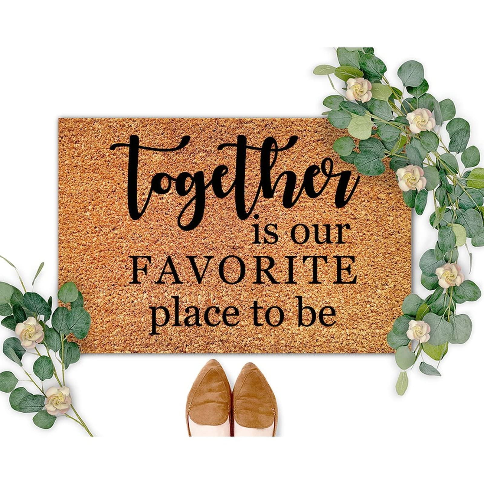 Together is Our Favorite Place to Be Coir Doormat Rectangular Door Mats ...