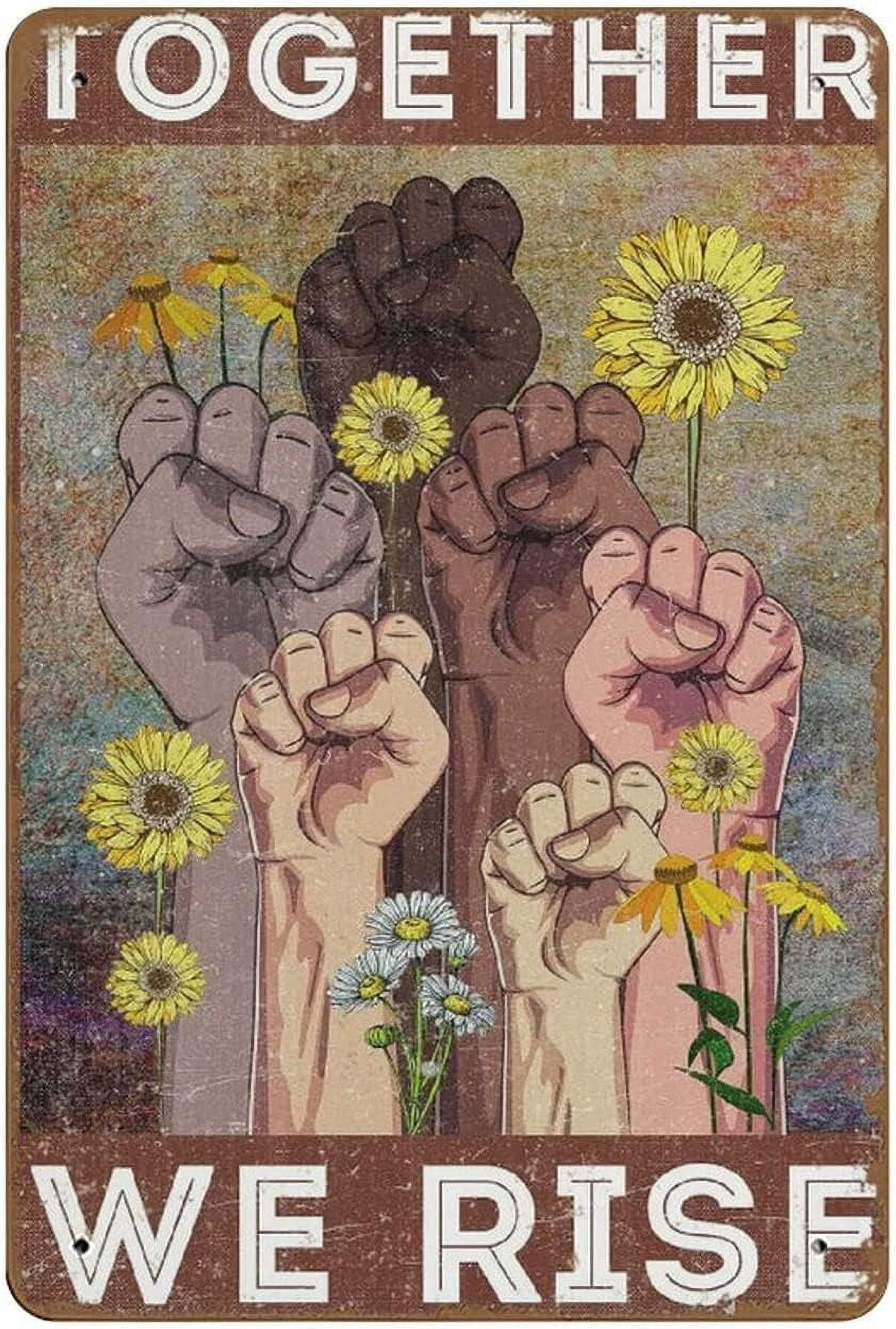 Together We Rise Poster Civil Rights Poster Black Lives Matter Racial ...
