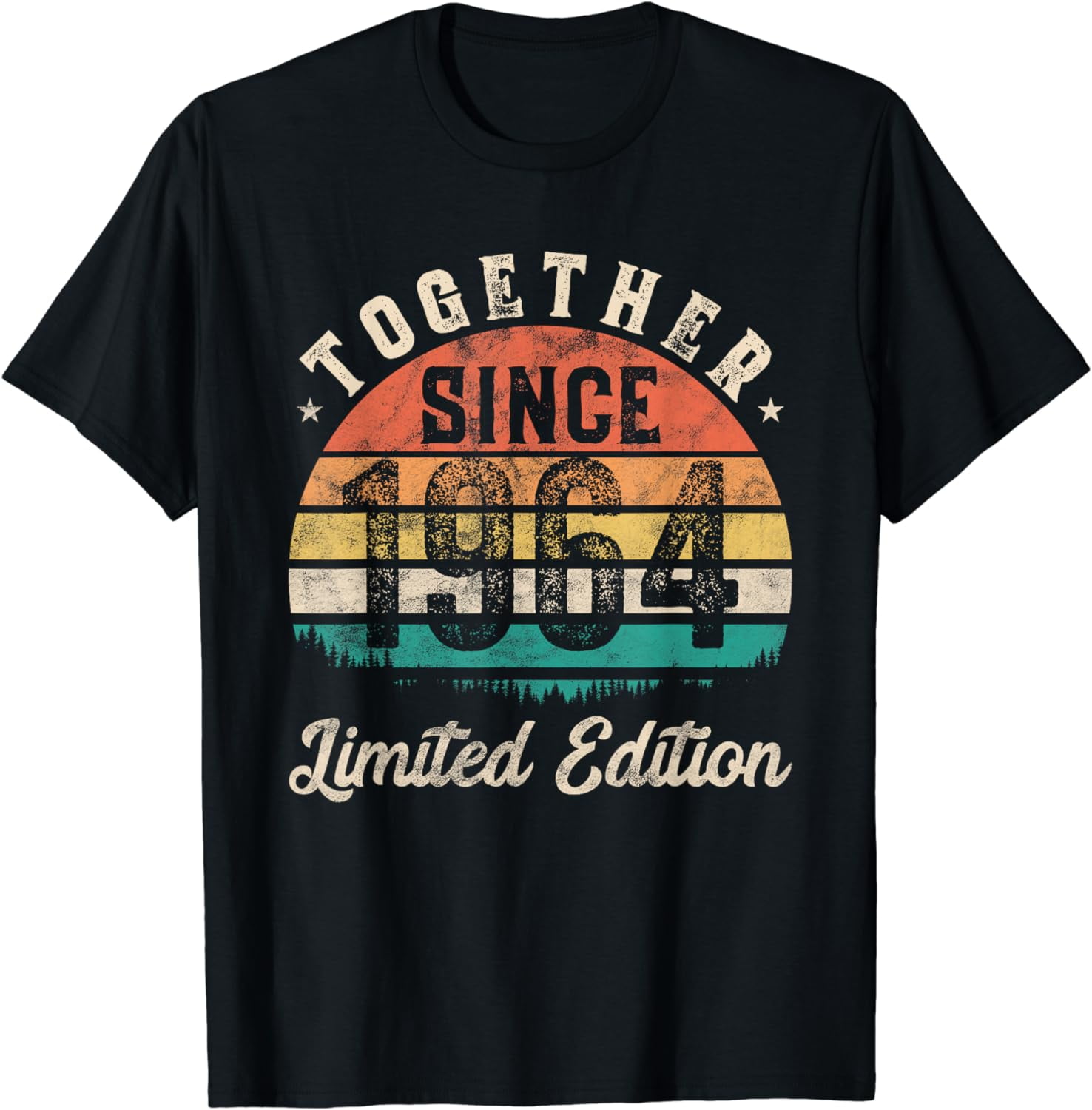 Together Since 1964 Couple 60th years wedding Anniversary T-Shirt ...
