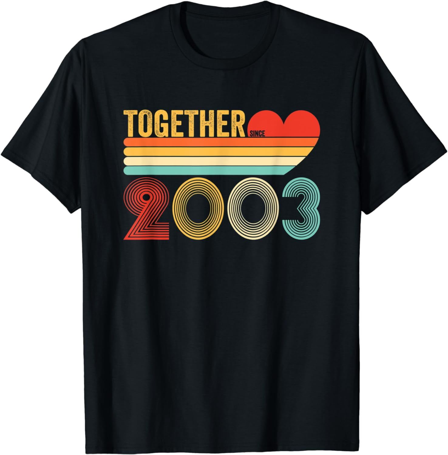 Together Since 2003 Shirt Retro Couple 19th Anniversary T-Shirt ...