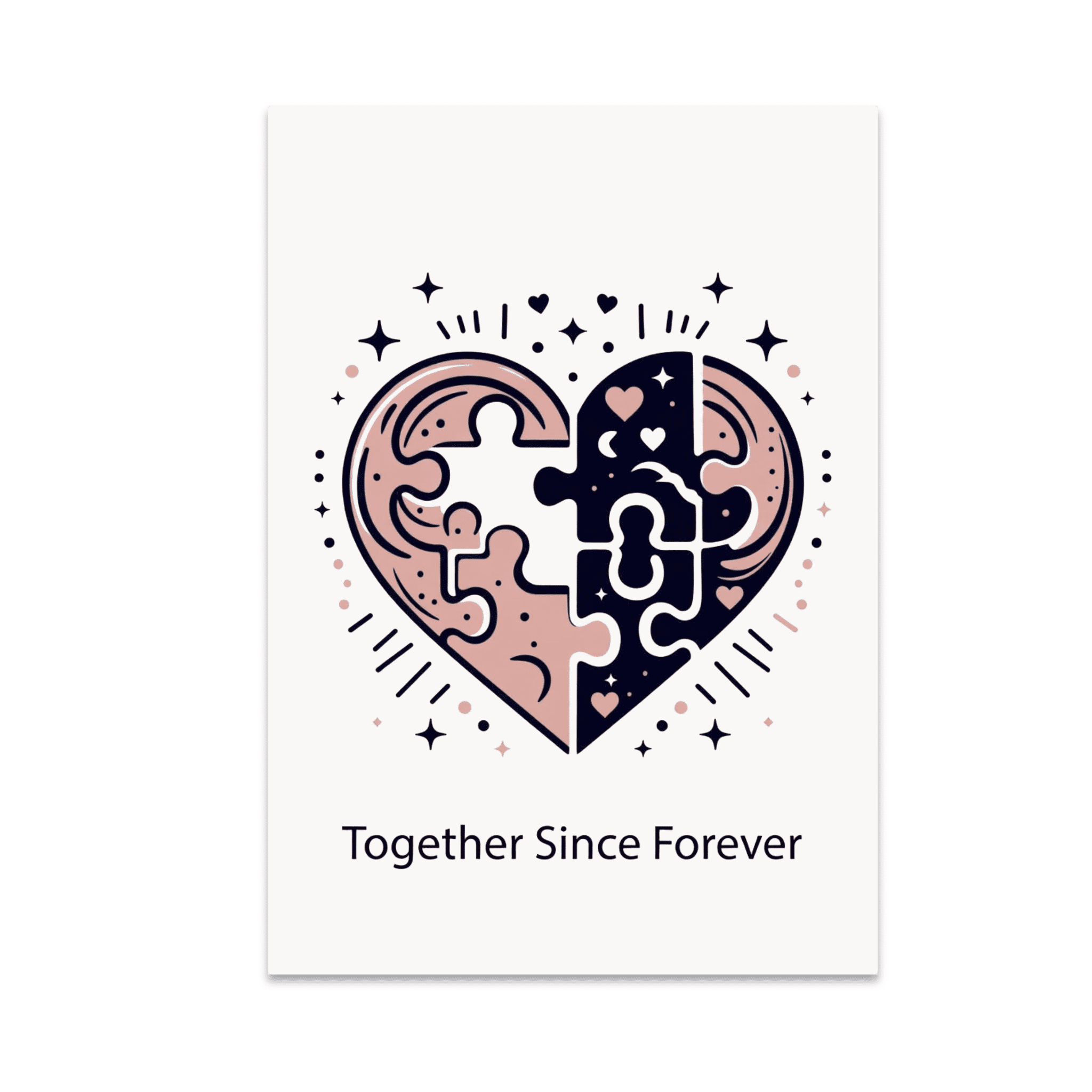 Together Since Forever Puzzle Pieces Art - Anniversary Couples Decor ...