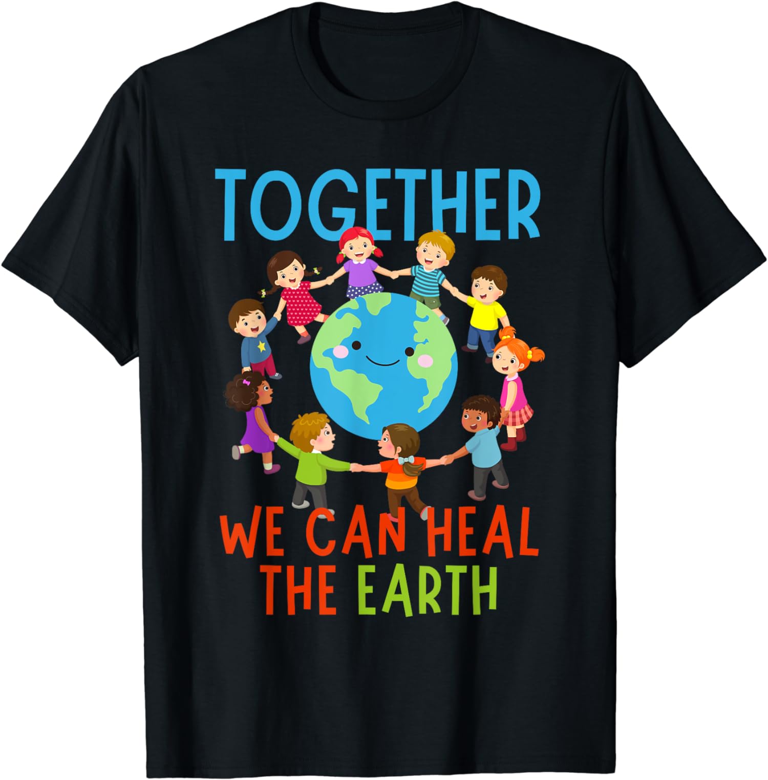 Together We Can Heal The Earth, Cute Earth Day Kids T-Shirt - Walmart.com