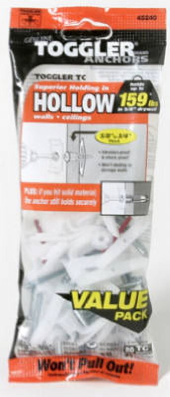 Toggler, 20 Pack, 5/8"-3/4", TC Hollow Wall Anchors With Screws, Paten ...