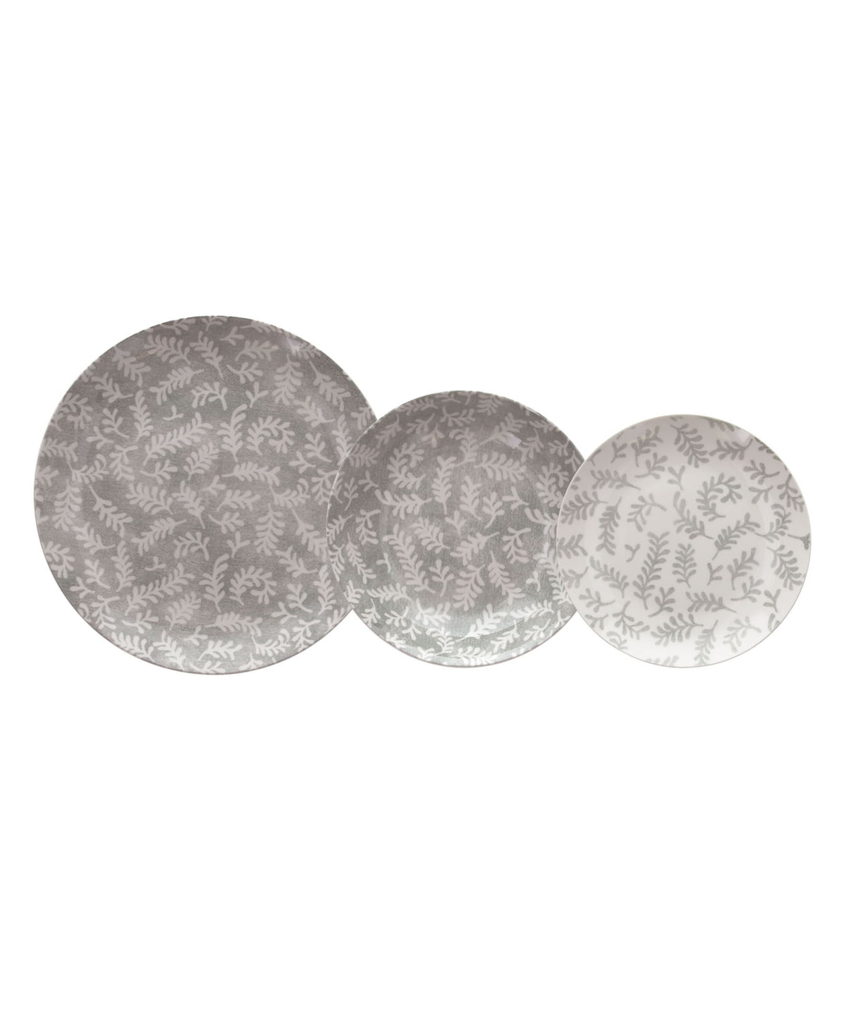 Tognana Tognana Foliage Dinnerware Set Gray, 18 Pcs - Walmart.com