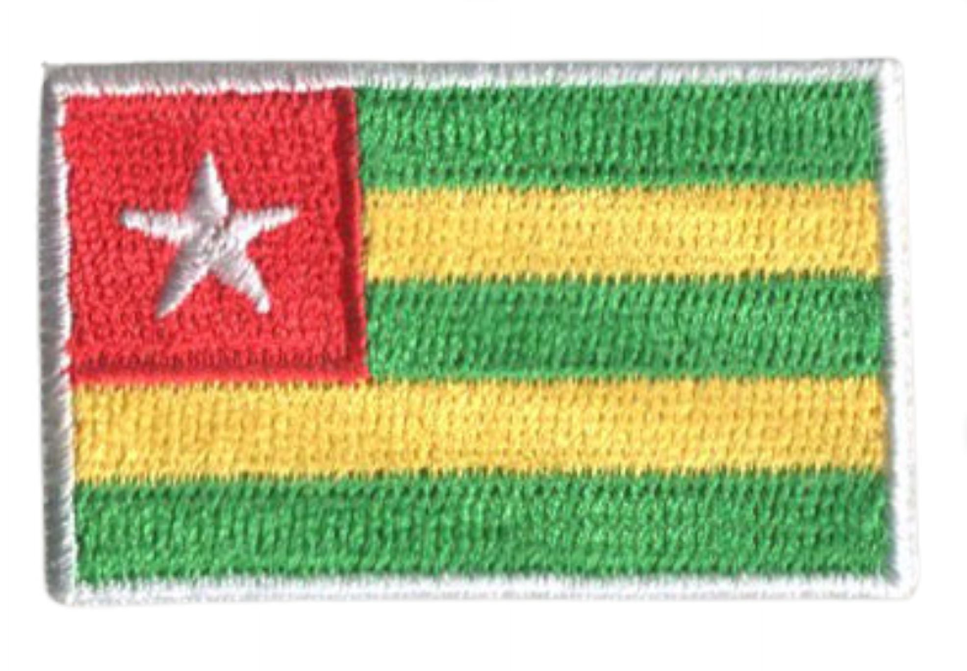 Togo Country MINI Flag 1.8"W x 1.102"H Patch - Walmart.com
