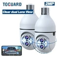 Toguard SC11 2 Pack 10X Hybrid Zoom Light Bulb Security Camera Outdoor ...