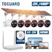 TOGUARD SC43 2K/4MP Solar Wireless Security System, 10CH 10.1" NVR ...