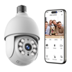E27 Light Bulb 5G Wifi Surveillance Camera, IP65 Waterproof, Auto Human ...