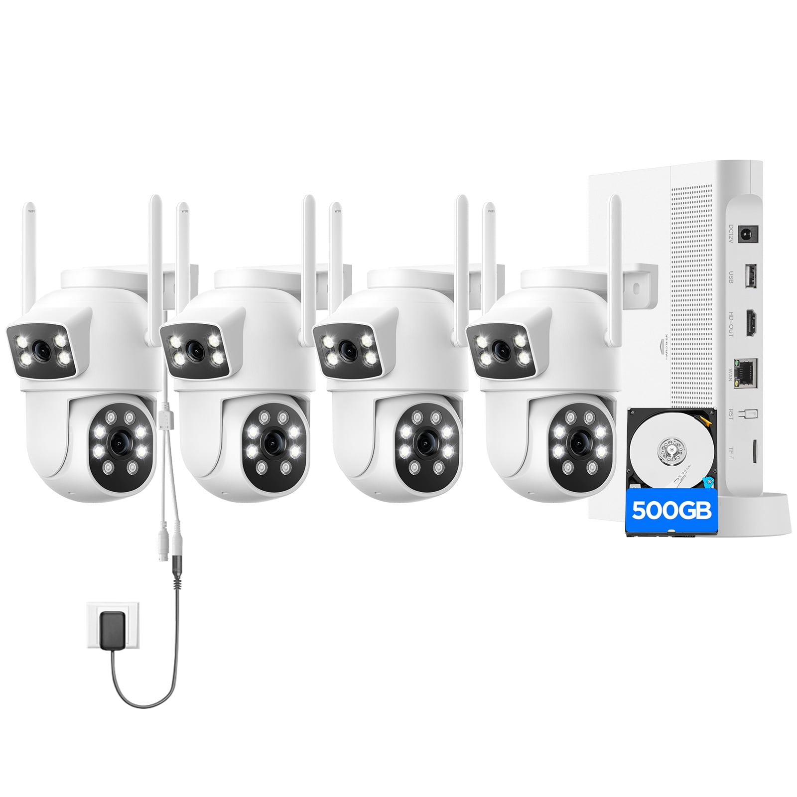 Toguard SC48 10CH Wired Security Camera System Outdoor with 500G Hard ...