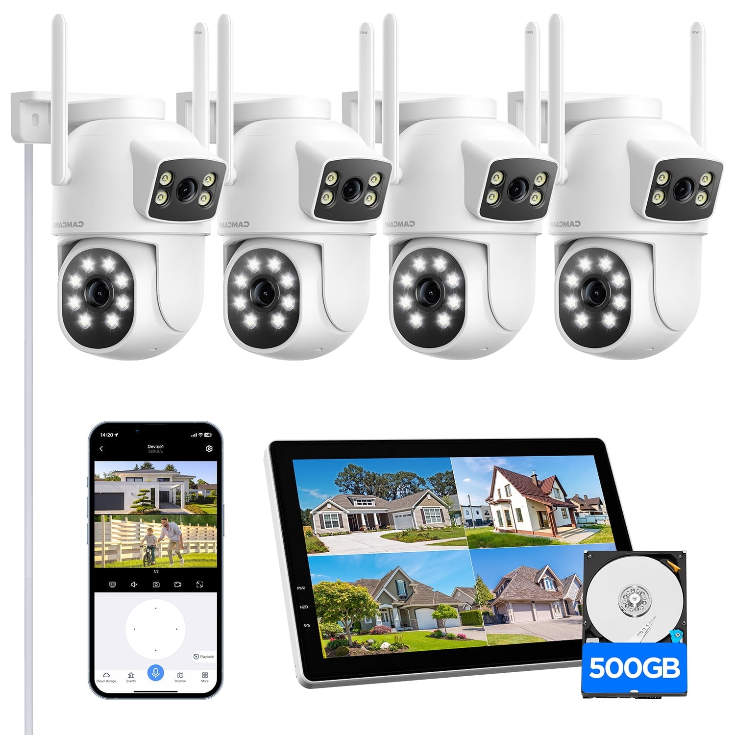 Toguard SC49 10CH Wired Security Camera System Outdoor with 500G Hard ...